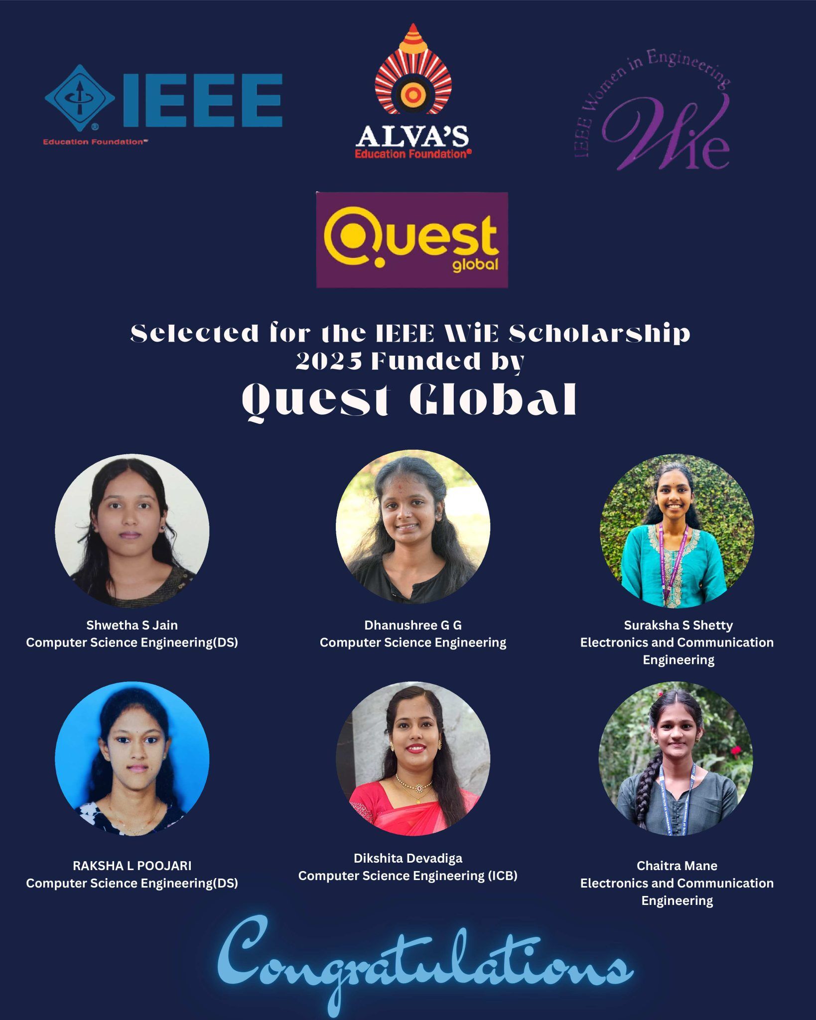 IEEE WIE SCHOLARSHIP – Alva's Institute of Engineering & Technology (AIET)